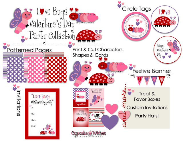 Cupcake Wishes & Birthday Dreams: Love Bugs Party Printables on Etsy!