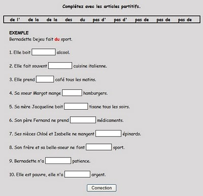 La trousse de Français: les articles partitifs