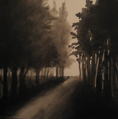 One Painting a Day: Foggy Path