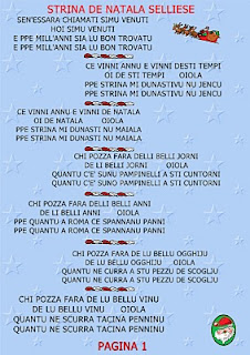 Sellia racconta il Comprensorio: A strina e natala ( La strenna di Natale)