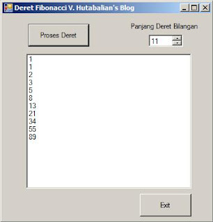 V. Hutabalian: Deret Bilangan Fibonacci VB 2008