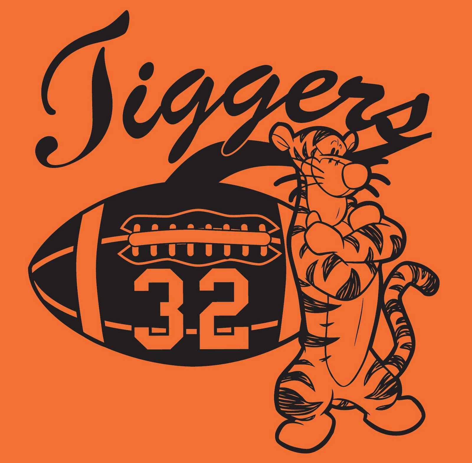 2 COLOR TIGGER FOOTBALL TEE | M.Toussaint's Portfolio Blog
