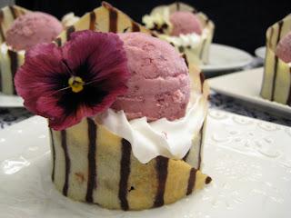 YAY! for baking!!!.... and crafts!: Tuile Hugs with Raspberry Ice Cream