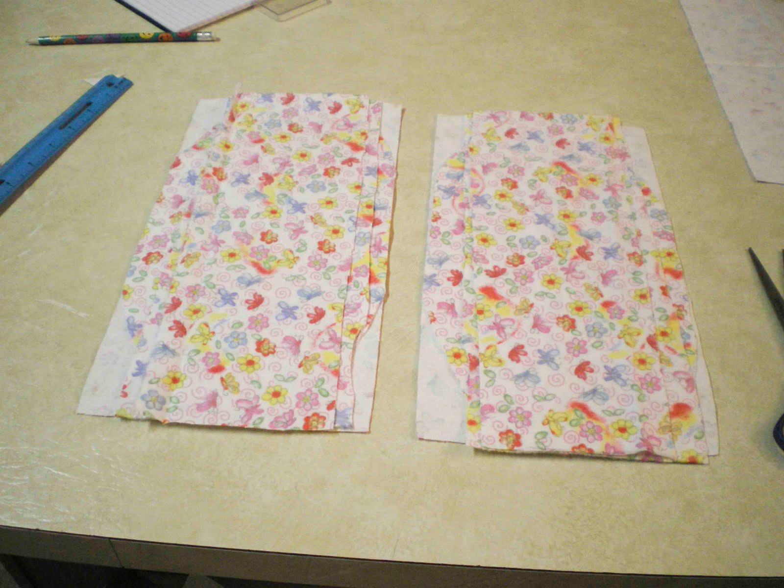 Diapers For Haiti: Cutting Diaper and Padding for Toddler Diaper