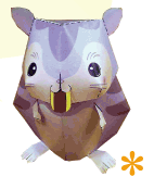 mini fofuras: Paper Craft Hamster
