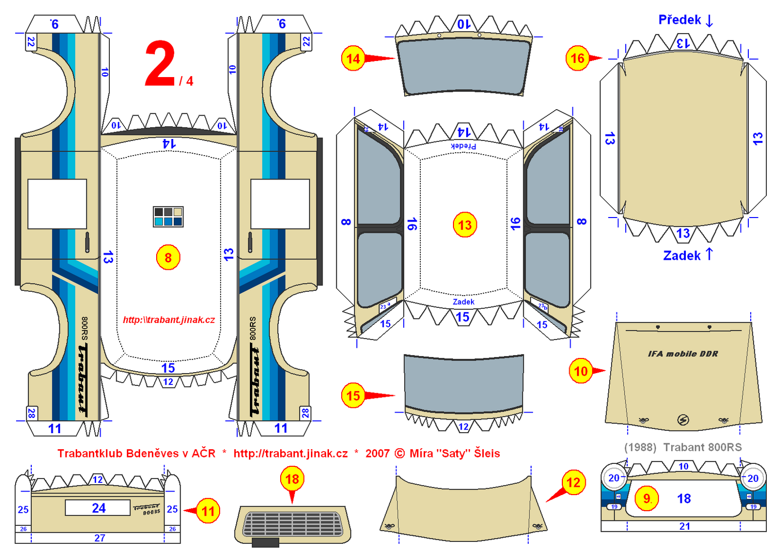 Usk5: Papercraft - Trabants