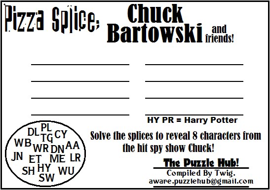 The Puzzle Hub: Pizza Splice; Chuck Bartowski And Friends!