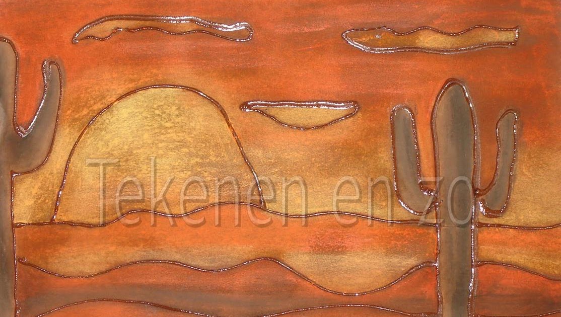 Tekenen en zo: Woestijnlandschap