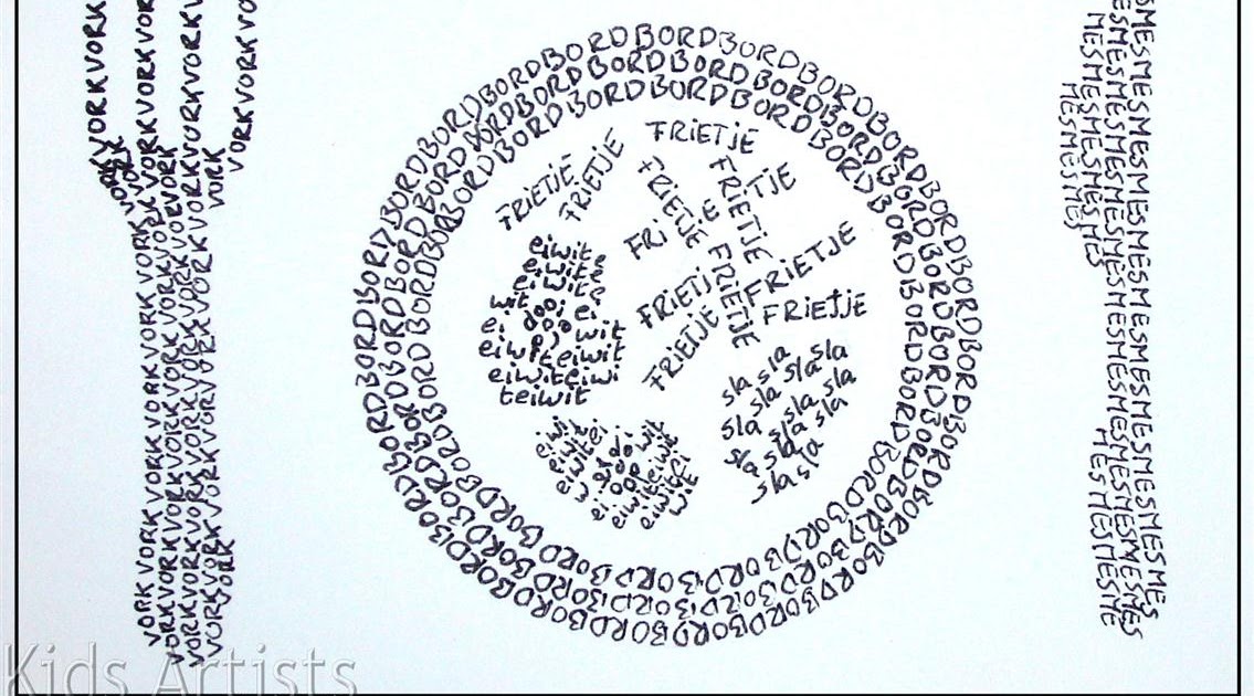 Kids Artists: Calligram