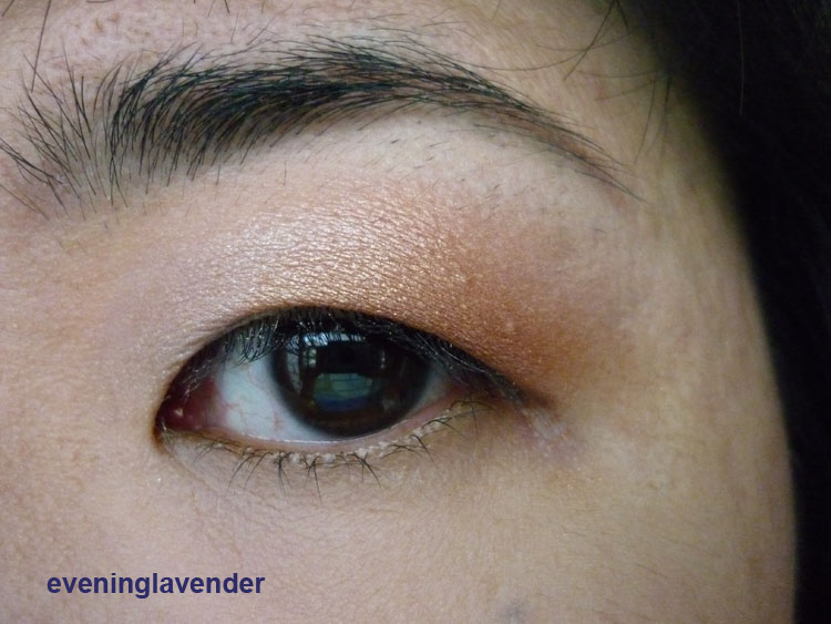 Evening Lavender: Brown eye shadow for single eyelid + FOTD