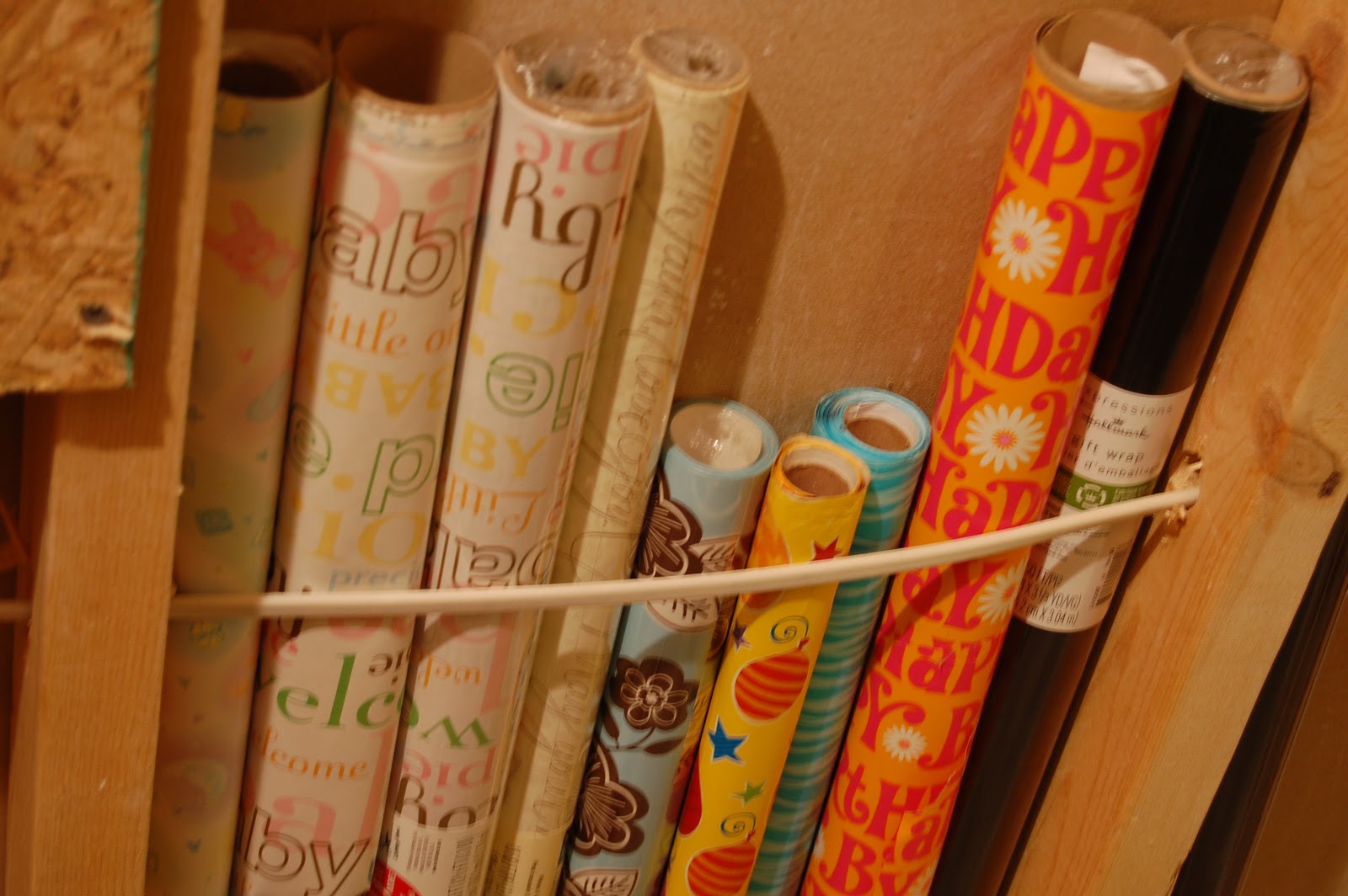 Maple Memories: Wrapping Paper Storage