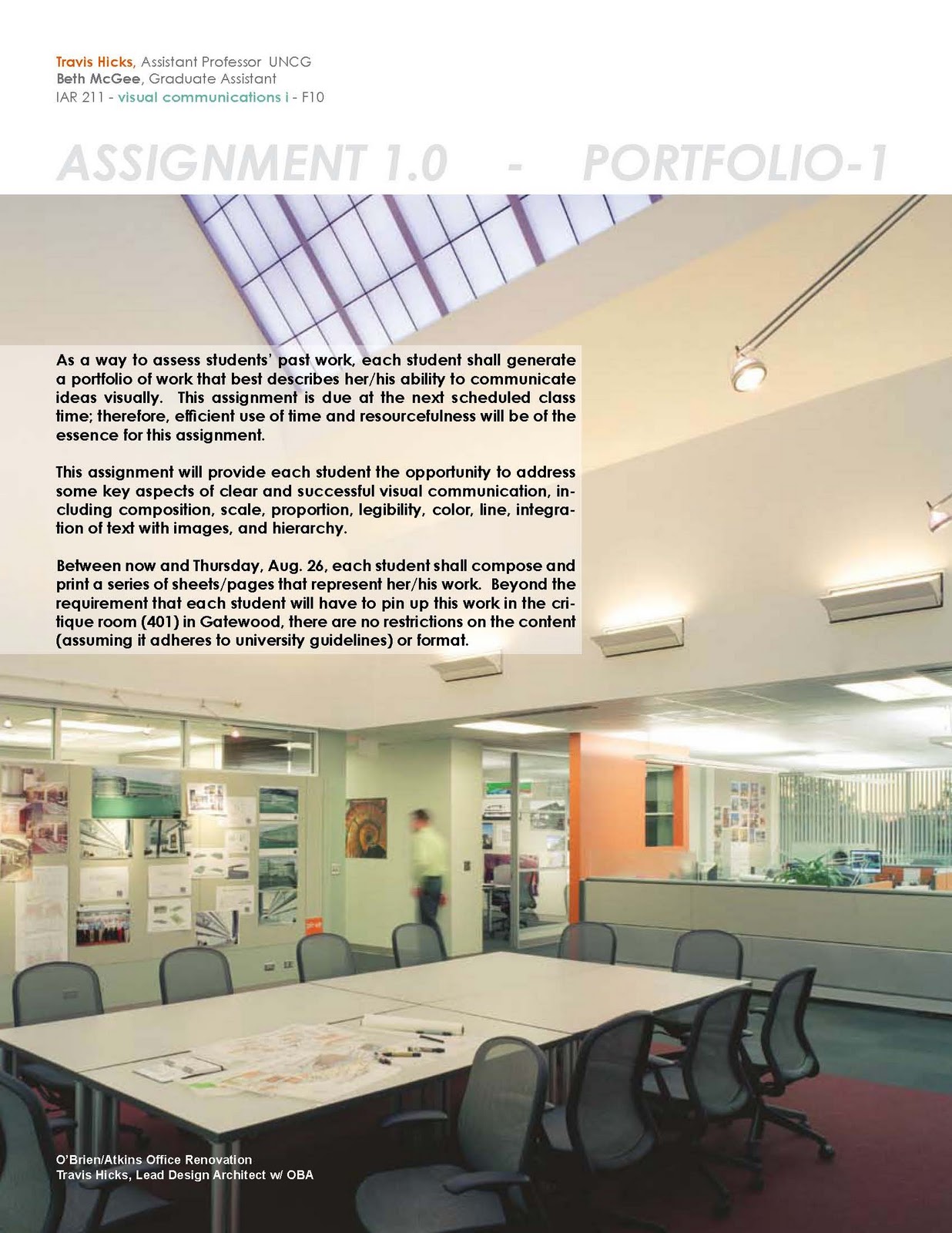 UNCG Visual Communications I: Assignment 1.0 Portfolio-1