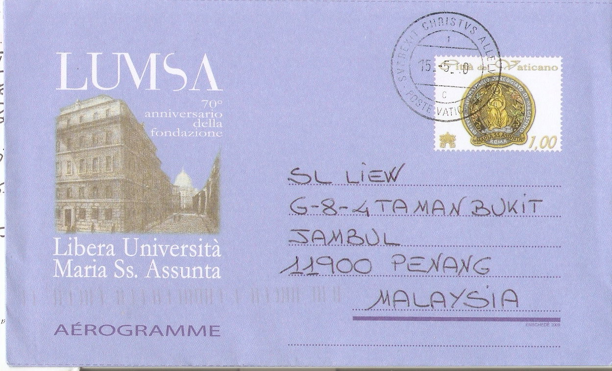 Postcard A La Carte: Vatican City - Aerogramme