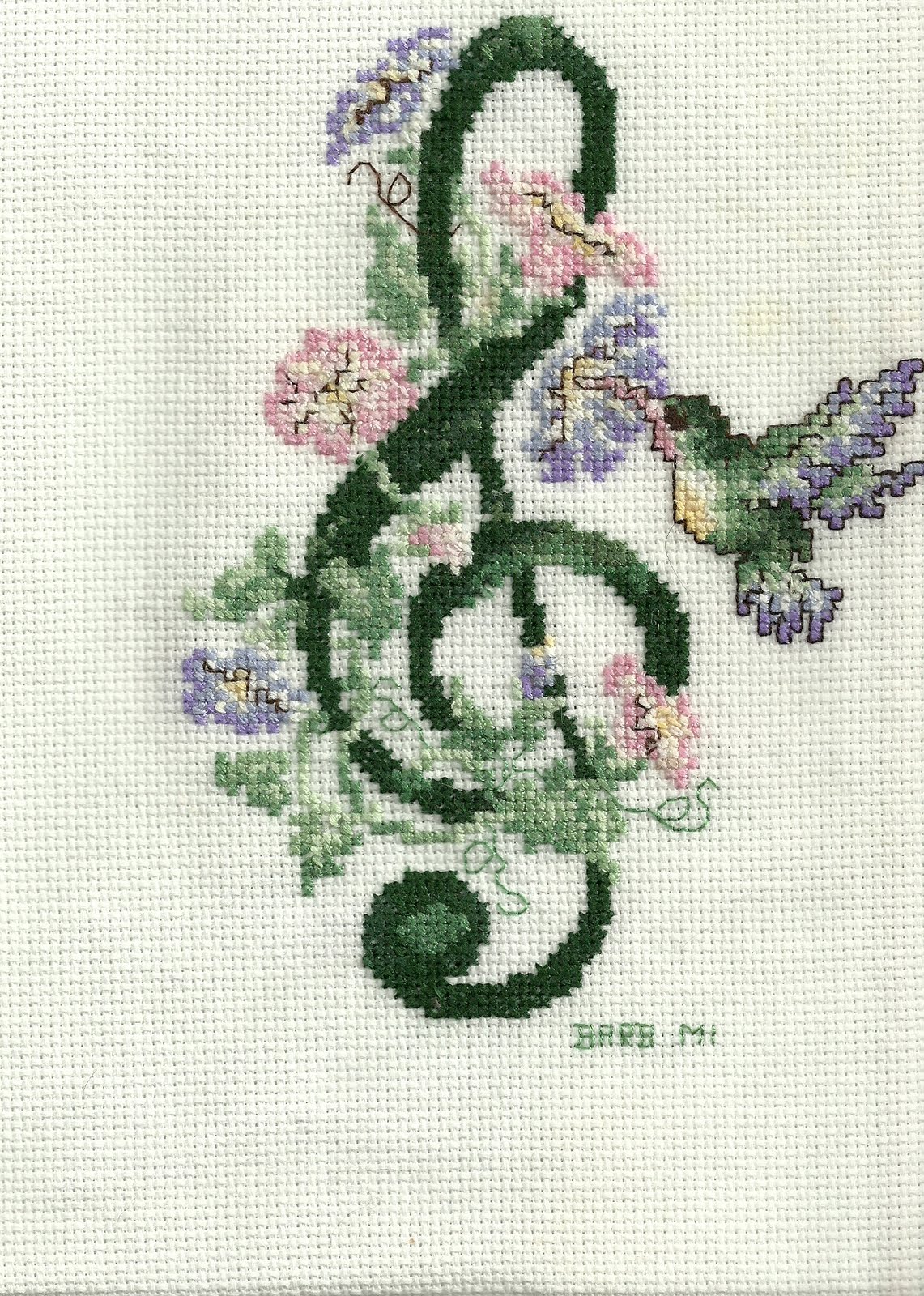 Mystitchingtreasures: Treble Clef is finished