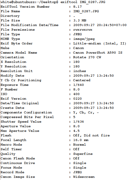 Exploring exif data, how did it read and manipulated