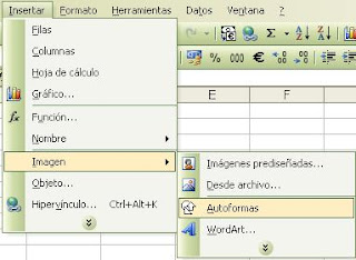 Programa de Microsoft Excel: Insertar Autoformas y dibujos