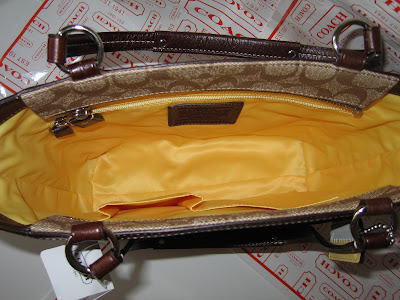 Coach purses: Heritage Stripe Tote F14477
