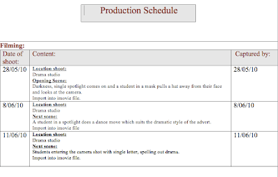BTEC TV & Film Portfolio: Unit 29: Advertisement Production for Television
