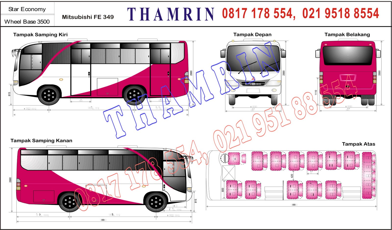 DEALER TRUCK MITSUBISHI: Spec.Karoseri Medium Bus