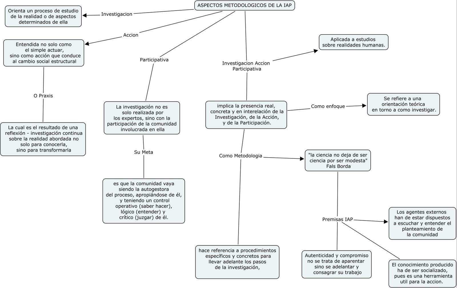 Aspectos metodologicos de la IAP