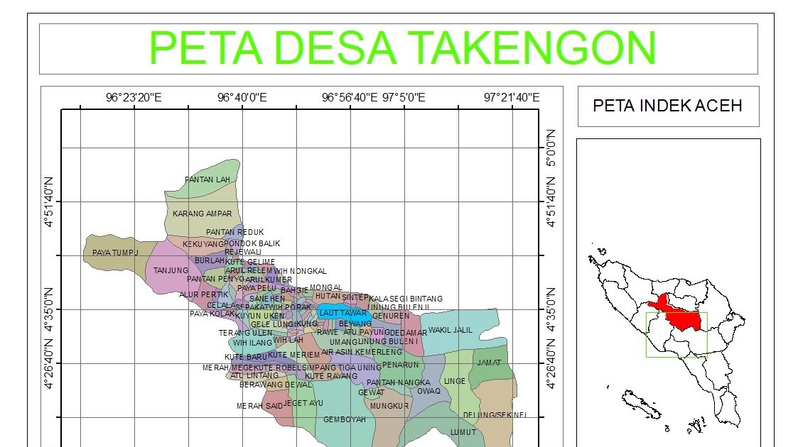 LEMBIDE GAYO: Peta Takengon