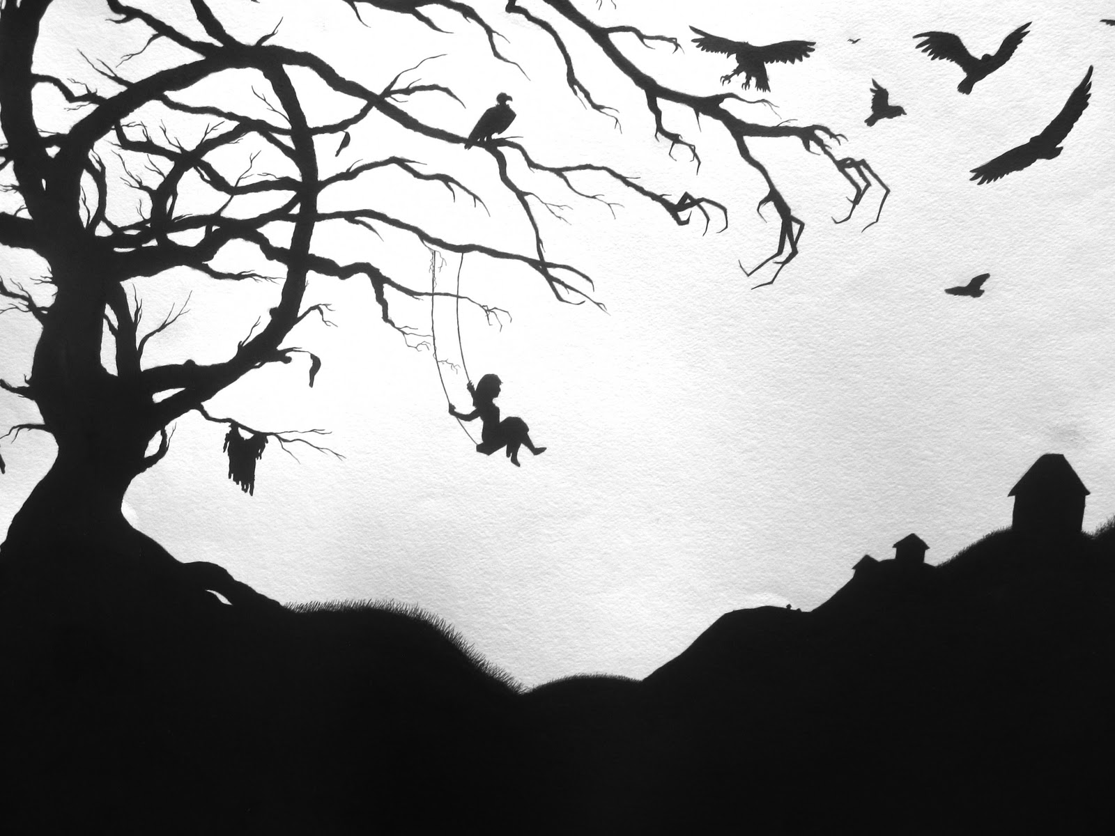 Kim's Art Blog: Ink Silhouette