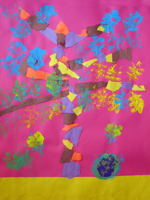 My Adventures In Positive Space: Mixed Media Autumn Trees