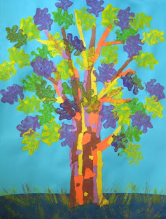 My Adventures In Positive Space: Mixed Media Autumn Trees