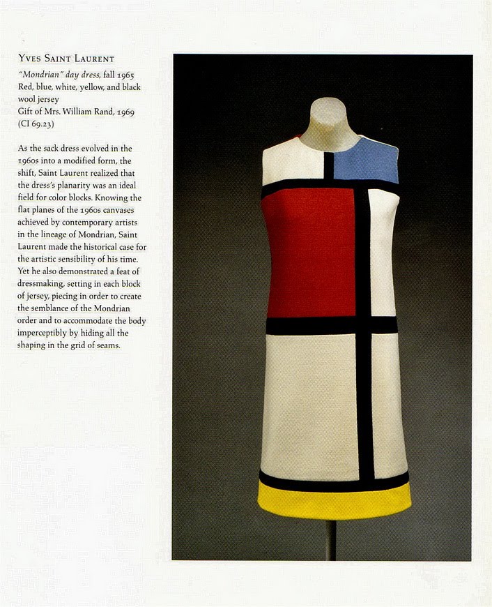 RARE 60s YSL MONDRIAN Color Block Dress Pattern Iconic Yves