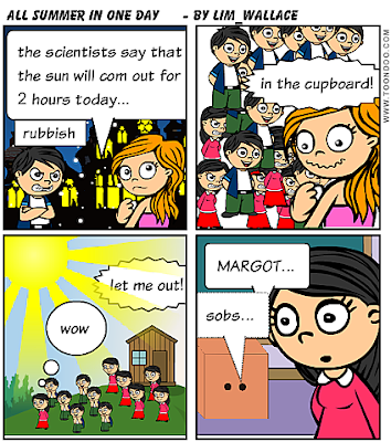 My Language Arts Blog 2011: comic strip for all summer in one day