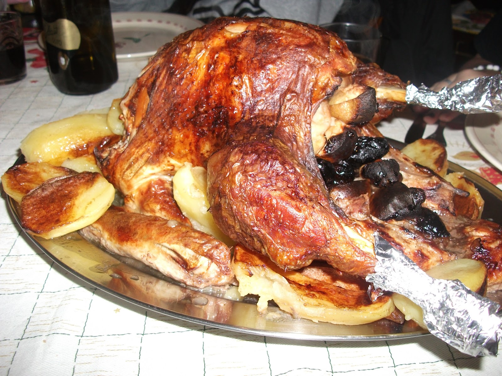 Peru assado no forno