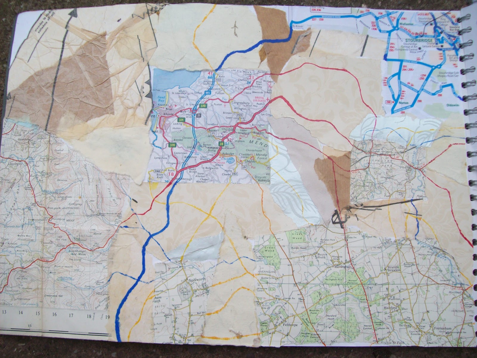 MAISIE DANIELS: Collages with Maps: Peter Clark & Jerry Gretzinger