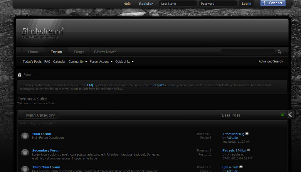 Free Vbulletin Skins: VBulletin V4+ Skins