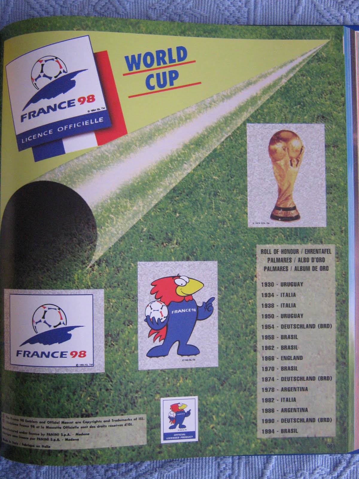 Coleccionistas de Futbol: Libro World Cup Panini Football Collection ...