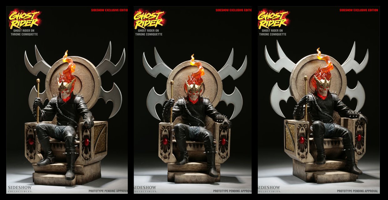 JIMSMASH ! ! !: SIDESHOW GHOST RIDER ON KLINGON THRONE STATUE