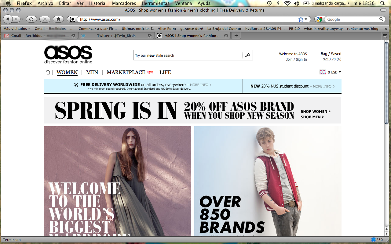twin birds: Tutorial Compra Online: Asos