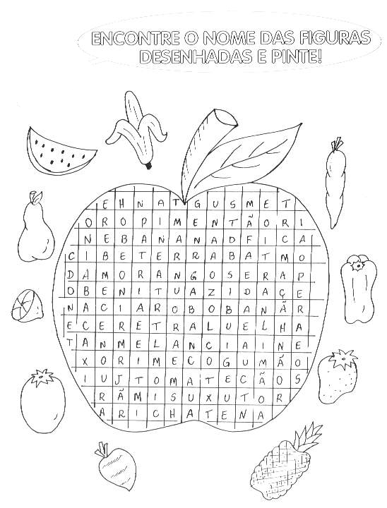 Sopa De Letras De Frutas