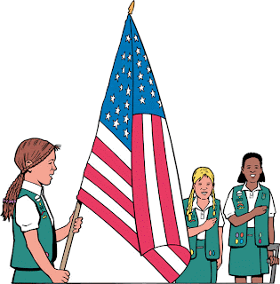 Girl Scout Troop 1876: A basic Girl Scout flag ceremony