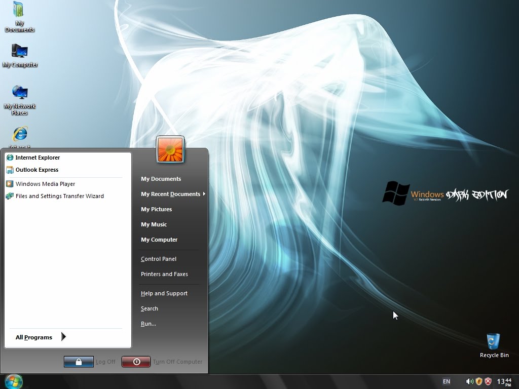 Windows XP Dark Edition V.7 Rebirth Refix Version