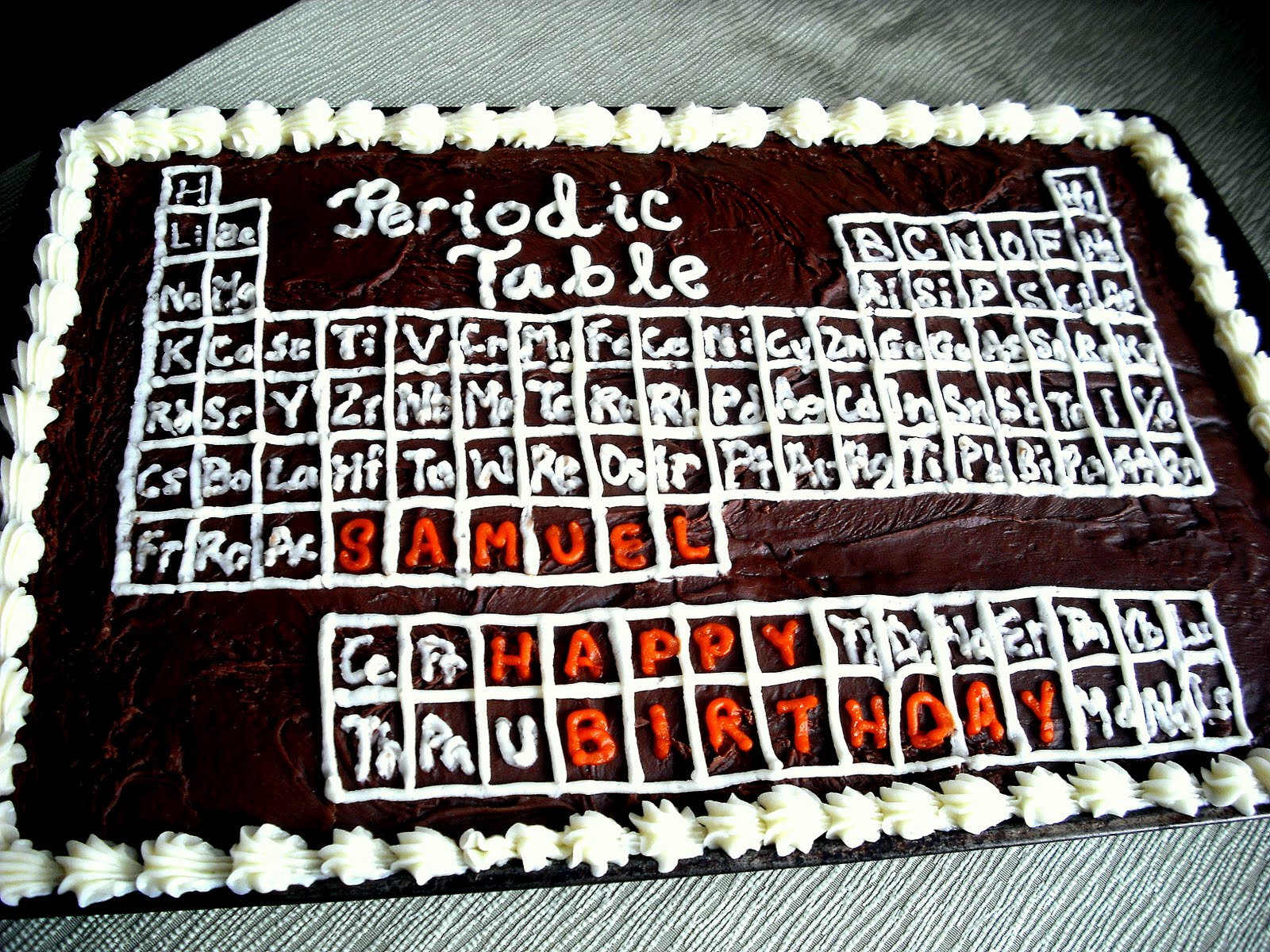 Julie Ann Events: Periodic Table Cake.