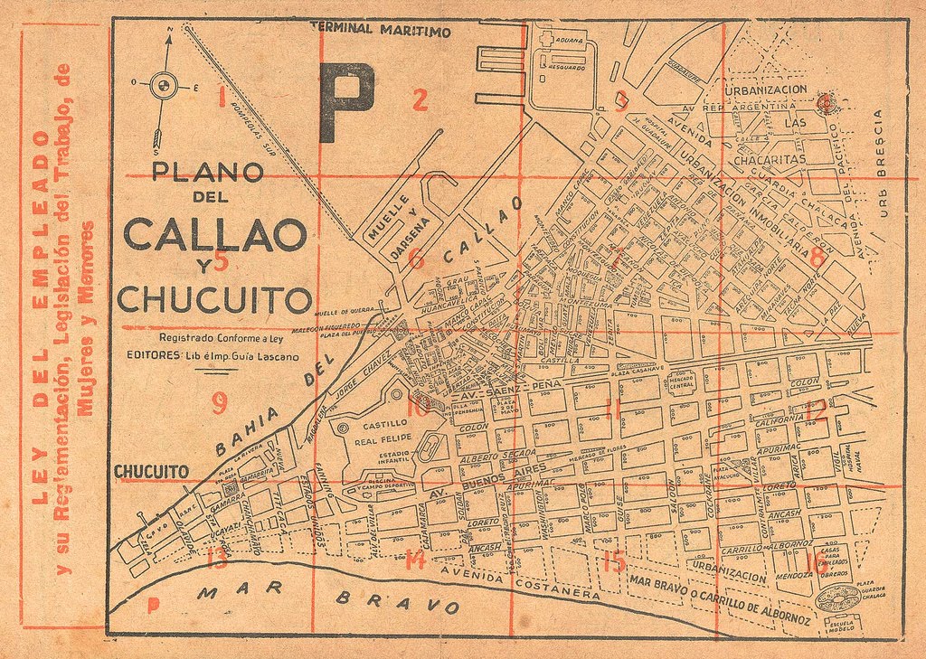 Planos de calles de 1939 de Lima y Callao en el Perú: Província ...