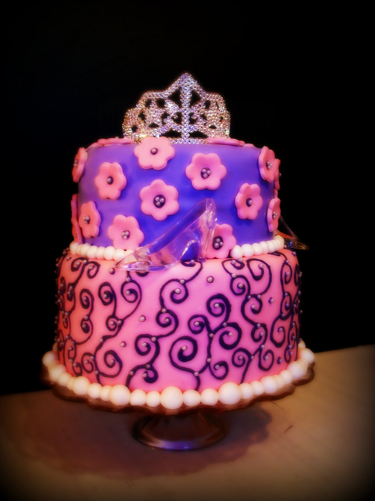 CREATIVE CHAOS: Pretty Pink n' Purple Princess Cake