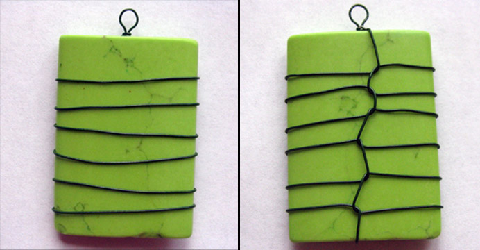 Wire Wrapped Jewelry and More: DIY: Wrapped Rectangular Pendant