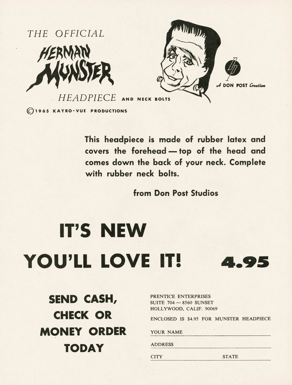 Don Post Studios Article - Modern Monster April 1966 | Blood Curdling ...