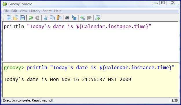 Inspired By Actual Events Groovy Console Graphical Groovy Shell