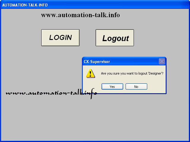Applying Login and Logout Script In SCADA CX-Supervisor ~ Automation ...