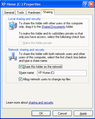 Interesting Facts: Windows XP File Sharing