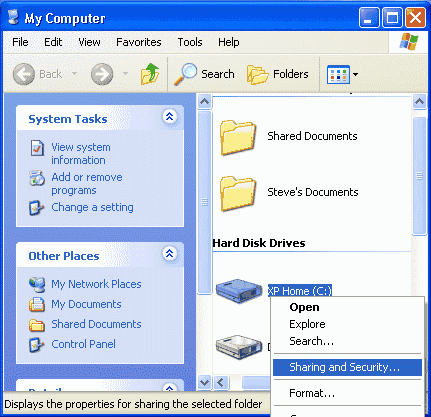 Interesting Facts: Windows XP File Sharing