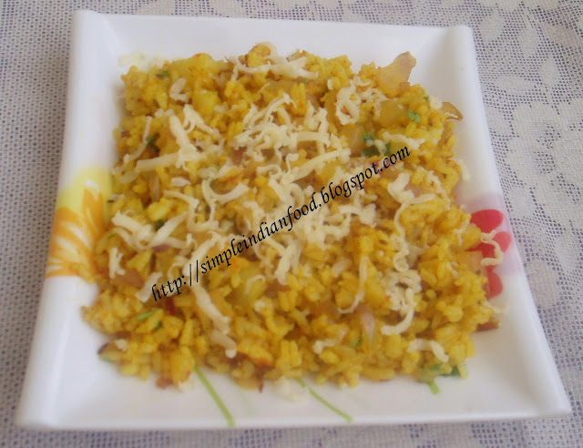 Simple Indian Food- An Easy Cooking Blog: Aloo cheese rice