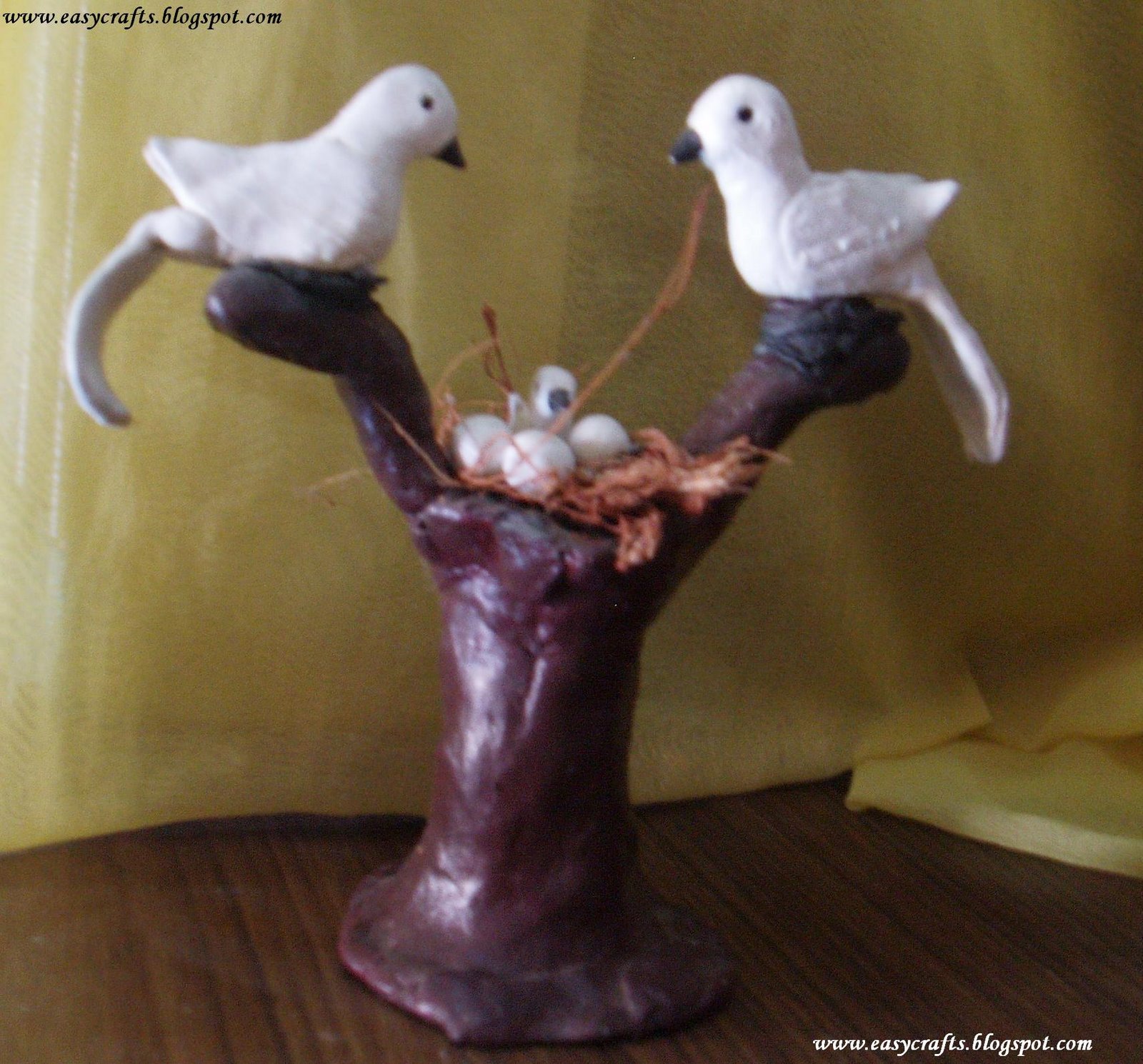 Easy Crafts - Explore your creativity: Mseal Showpiece-Pigeons
